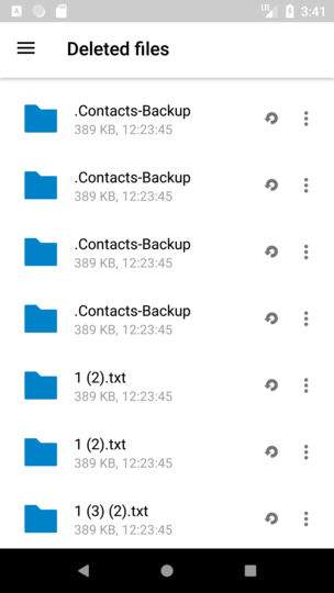 Trashbin view · Issue #2557 · nextcloud/android · GitHub