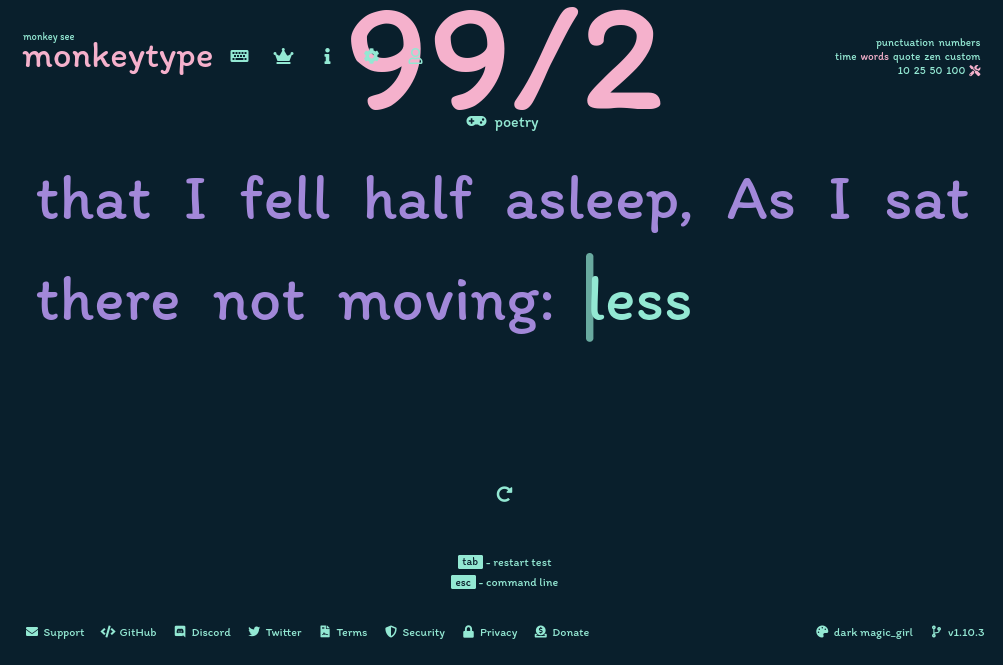 Progress & Poetry Funbox · Issue #1721 · monkeytypegame/monkeytype · GitHub