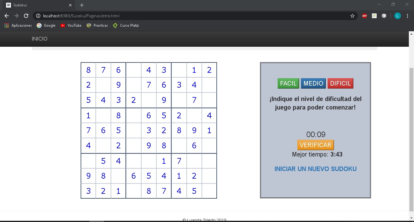 GitHub - Luanda-Toledo/SuDoKus: JavaScript, HTML, CSS y Bootstrap.