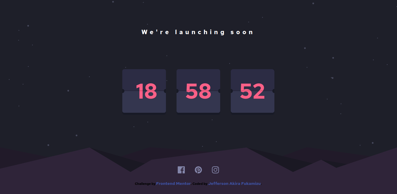 Github Aks2512countdown Timer Solução Do Desafio Launch Countdown Timer Do Site Frontendmentor