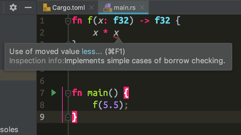 Errors About Copy Types Being Used After Being Moved · Issue 4076 · Intellij Rustintellij