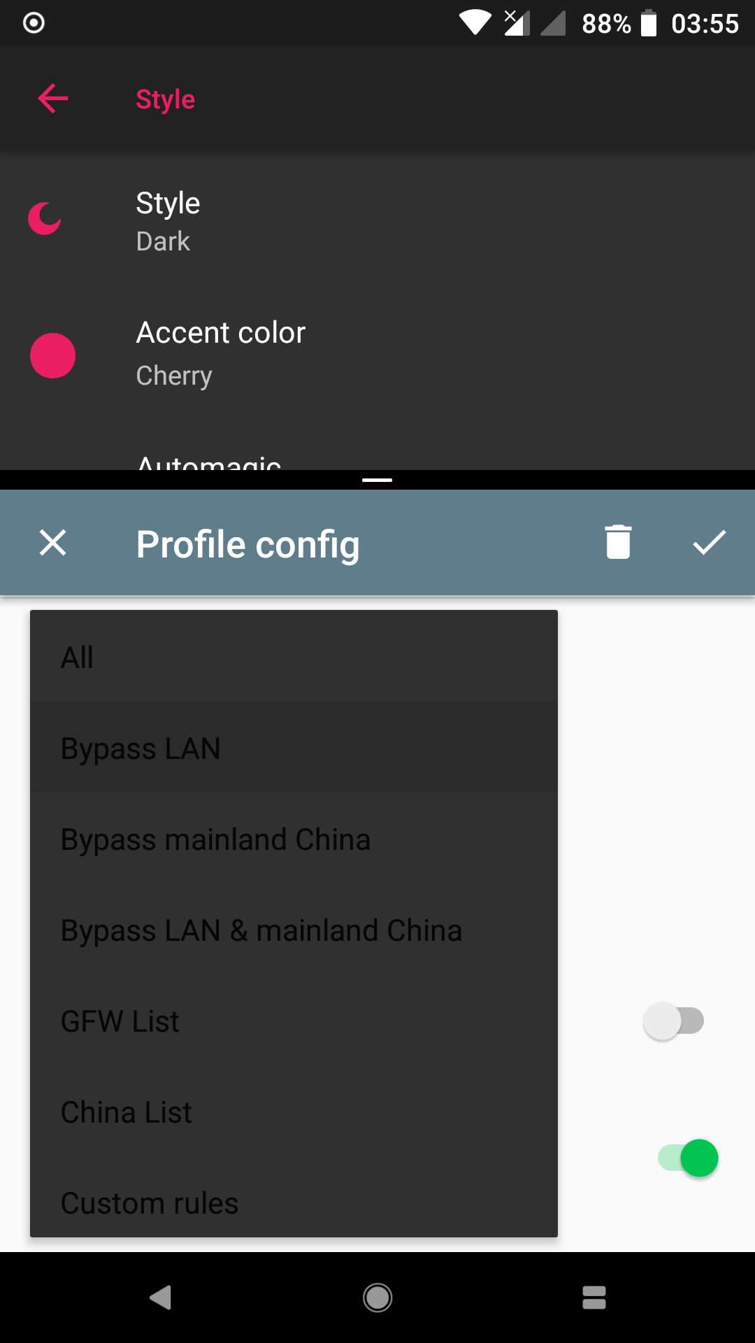 The popup menu background color following the system theme, but the font color will not change ...