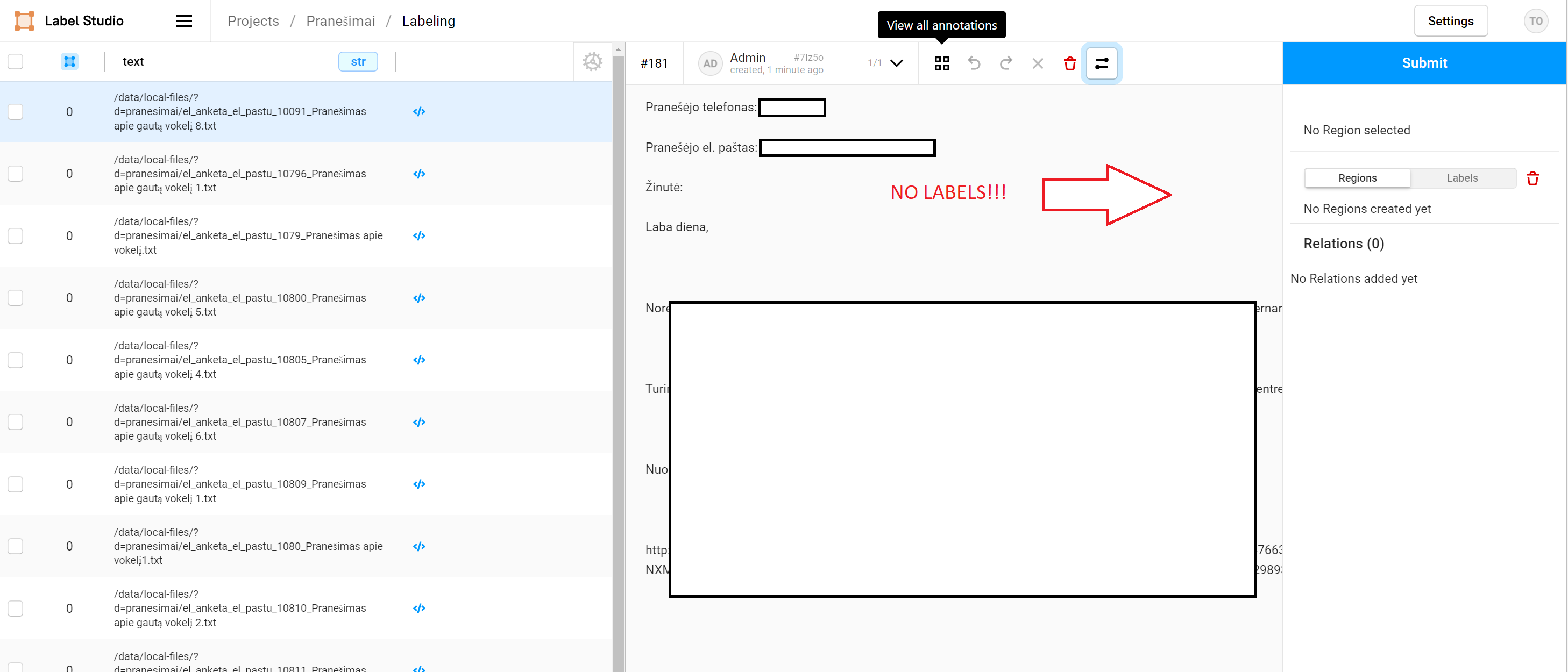 No labels · Issue #3159 · HumanSignal/label-studio · GitHub