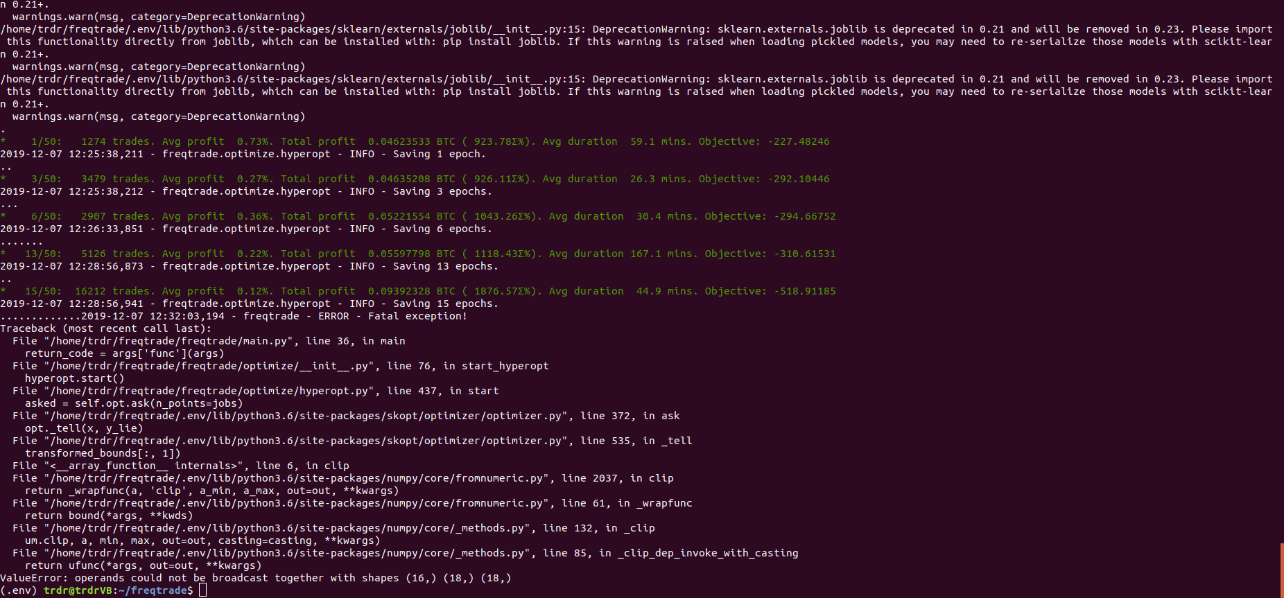 Hyperopt ValueError · Issue #2623 · freqtrade/freqtrade · GitHub
