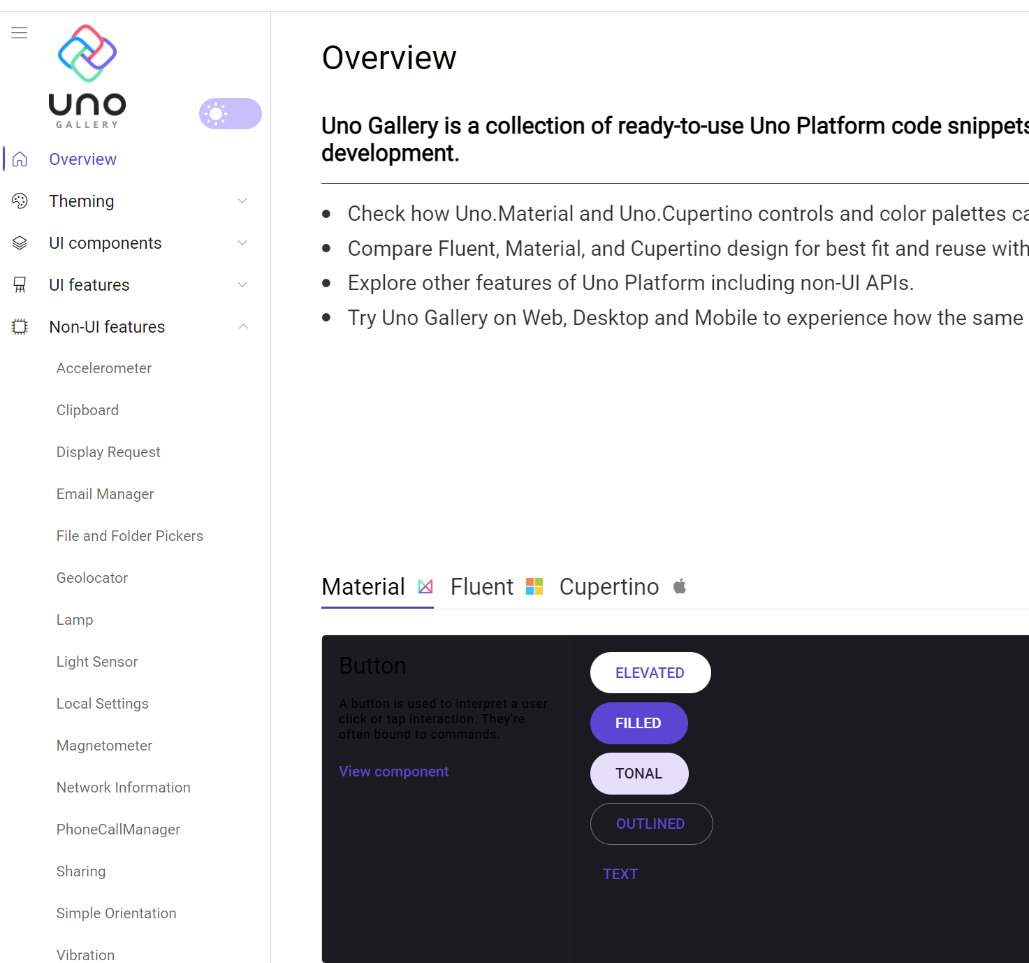 Theme switching does not apply · Issue #625 · unoplatform/Uno.Gallery · GitHub