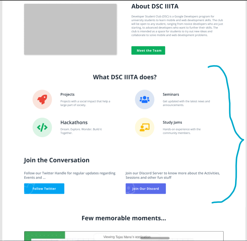 Home page UI · Issue #63 · Elevate-Lab/GDSC-IIIT-A-Community-Website · GitHub