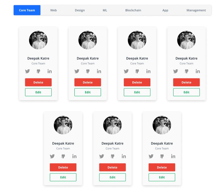 Team Page Cards · Issue #68 · Elevate-Lab/GDSC-IIIT-A-Community-Website · GitHub