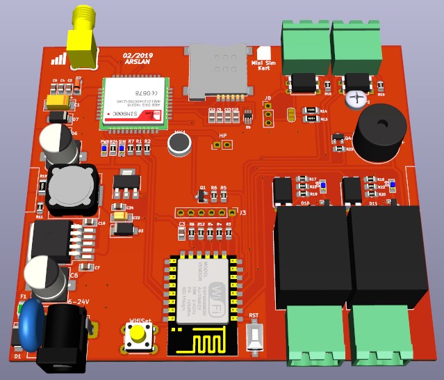 GitHub - kdirarslan/WiFi-GSM-Kontrol-Karti: ESP8266-SIM800C Tümleşik Kontrol Karti
