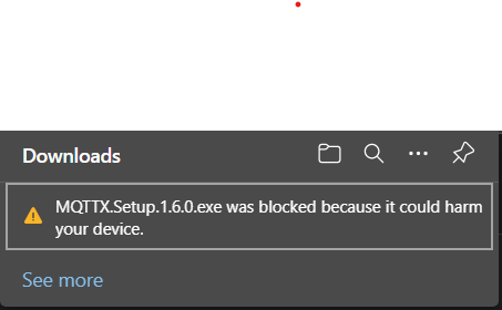 [Bug] While downloading the MQTTX setup file for Windows, Microsoft Defender shows it as a ...