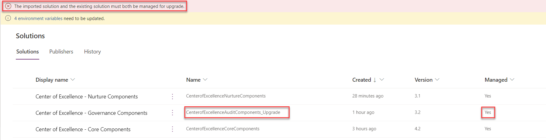 [CoE Starter Kit - BUG] Solution upgrade failed · Issue #3798 ...