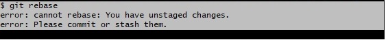 Cannot rebase: You have unstaged changes. · Issue #125 · yegor256/0pdd · GitHub