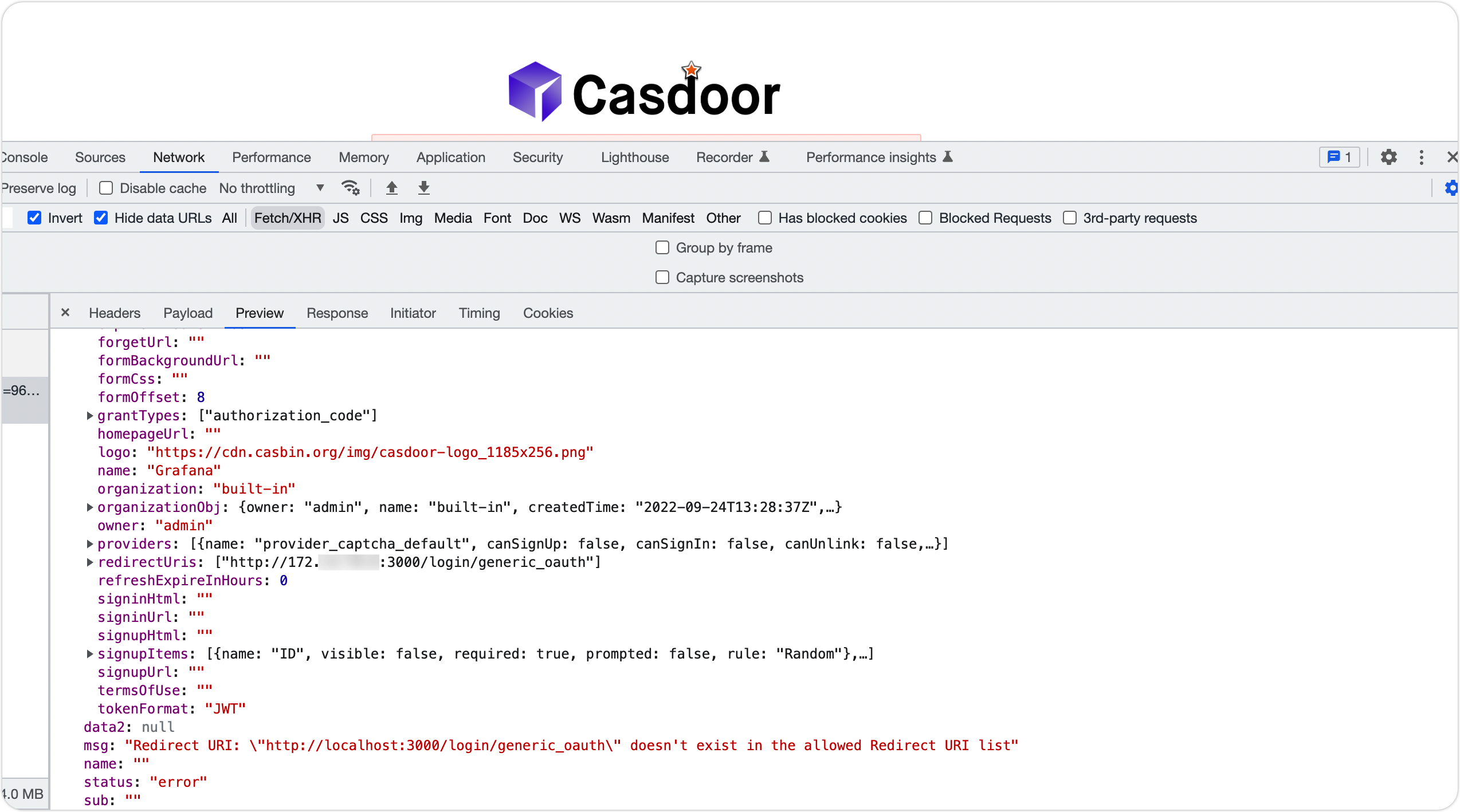 Grafana Redirect URI error · Issue #1156 · casdoor/casdoor · GitHub