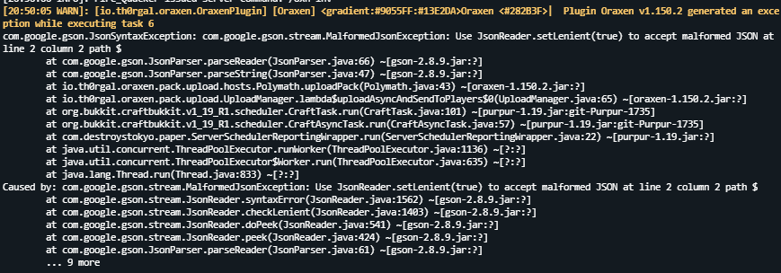 Plugin Oraxen v1.150.2 generated an exception while executing task 6 · Issue #648 · oraxen ...