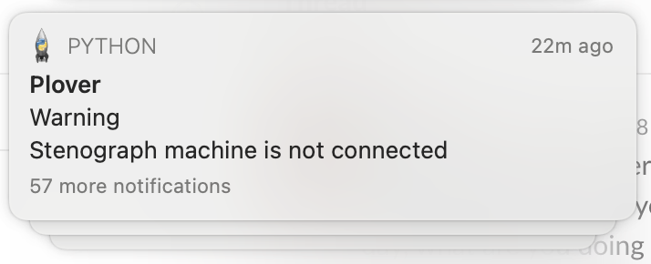 Notifications are shown as from "Python" instead of "Plover" · Issue #1237 · openstenoproject ...