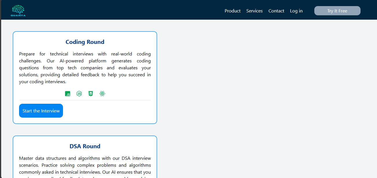 GitHub - RHarsh0/Interview-with-AI-: Quanta: Elevating Interviews with AI Brilliance - Your ...