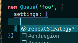 Can't add backoffStrategies to settings in the QueueOptions interface · Issue #1579 ...
