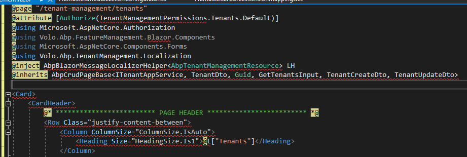 Blazor UI - overwrite tenant management ui · Issue #7279 · abpframework/abp · GitHub