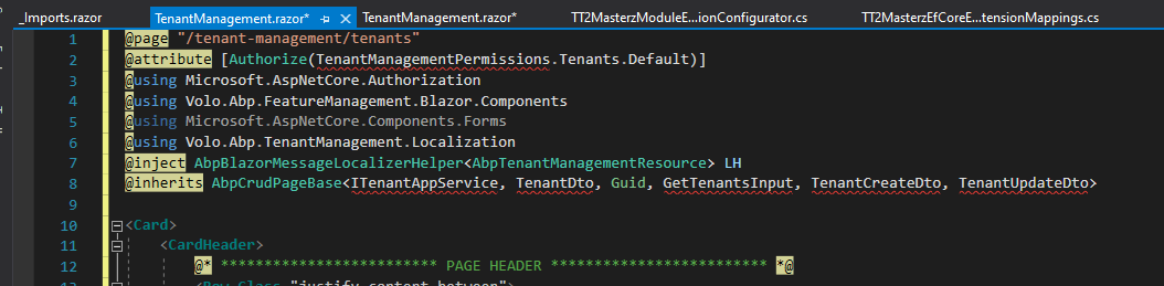 Blazor UI - overwrite tenant management ui · Issue #7279 · abpframework/abp · GitHub