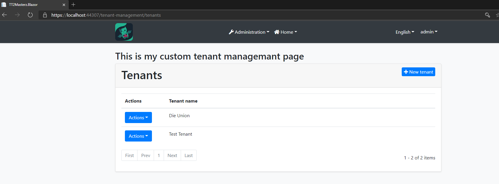 Blazor UI - overwrite tenant management ui · Issue #7279 · abpframework/abp · GitHub