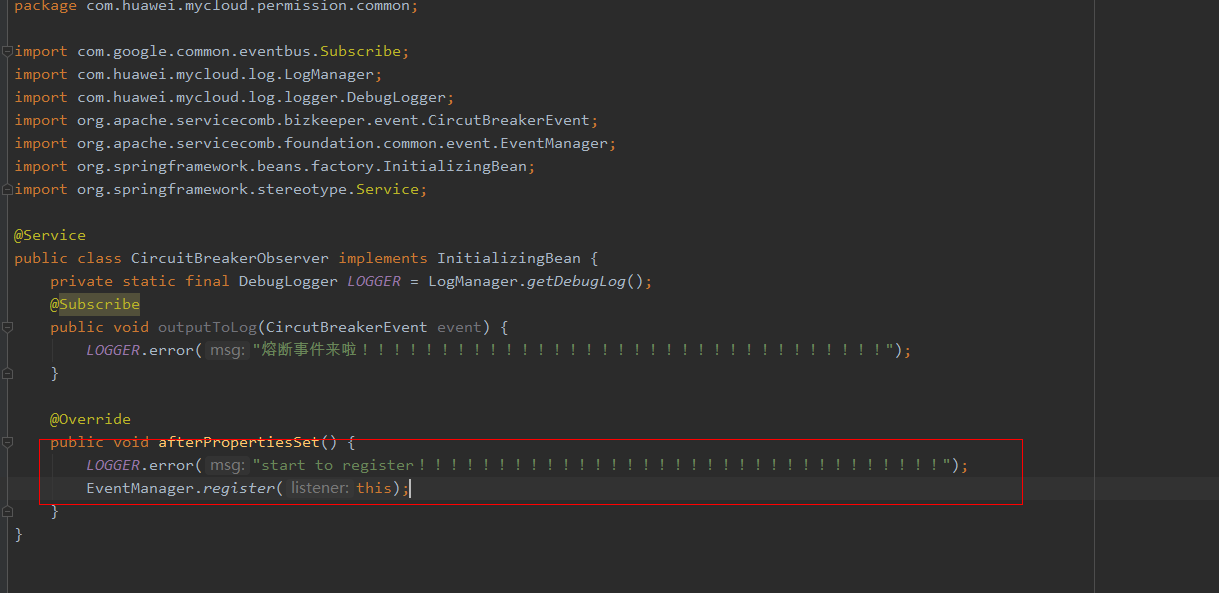 业务如果想在发生熔断的时候，在业务日志打个error日志，这个怎么做呢？ · Issue #1497 · apache/servicecomb-java-chassis · GitHub