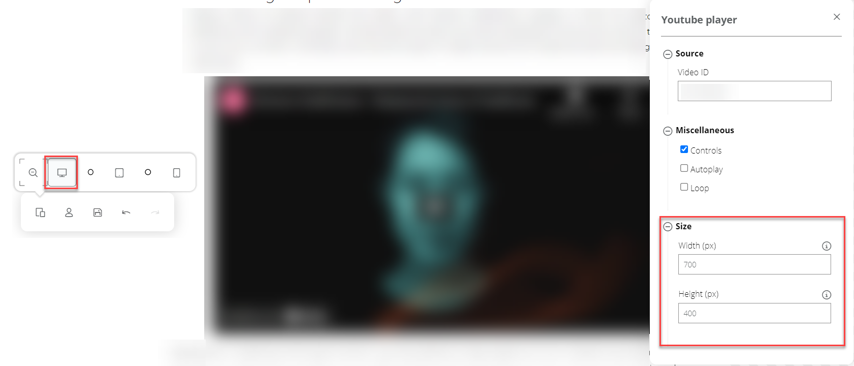 Settings for the YouTube video player not transferred to all screen ...
