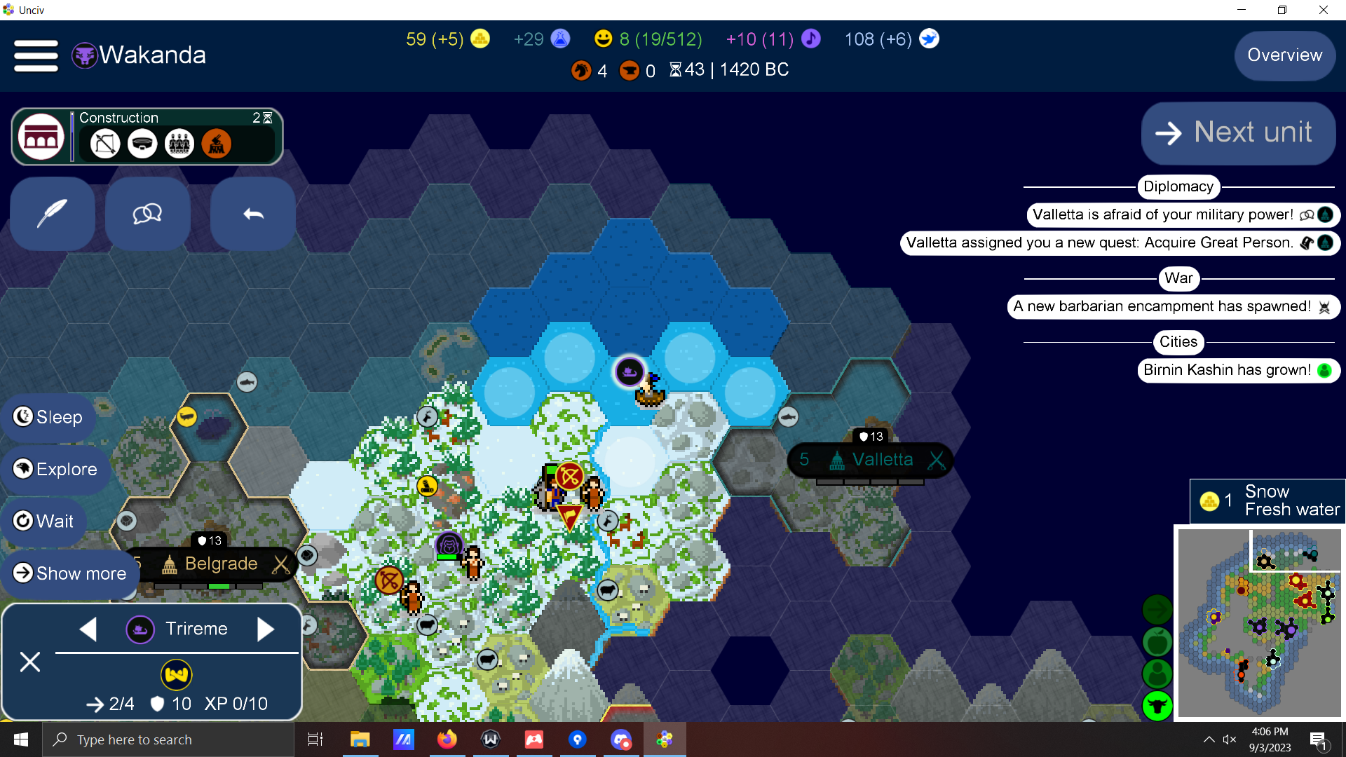 Snow Not Turning To Tundra When Next To River · Issue 10040 · Yairm210unciv · Github 