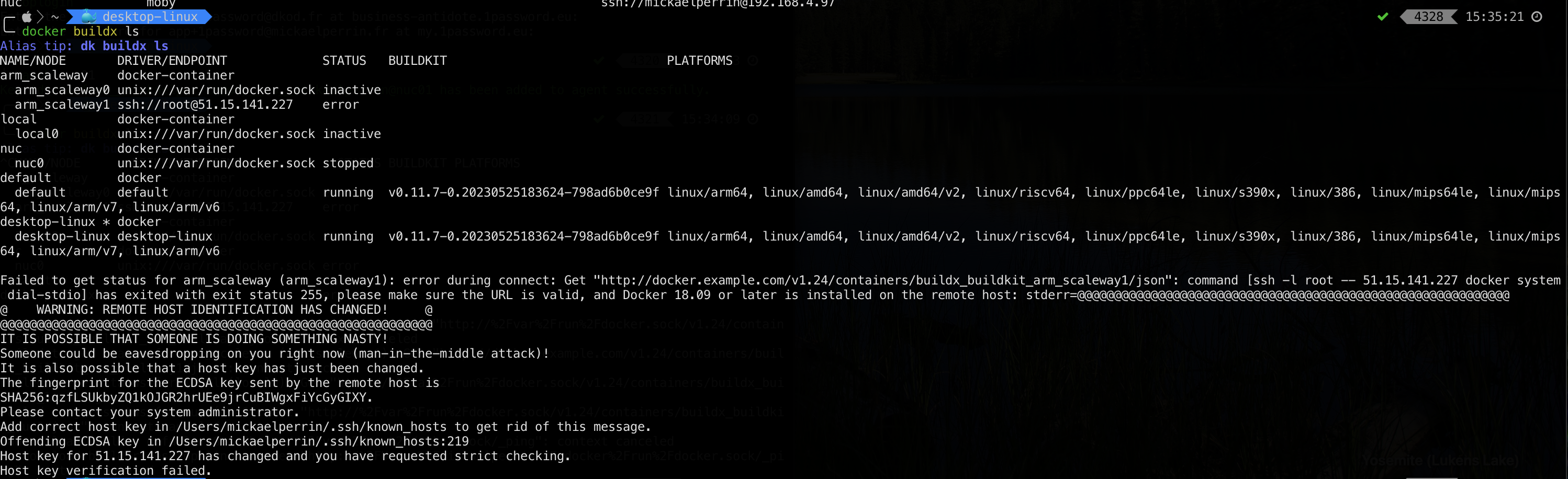 docker build with --context tags the image build from the origin host not the context one ...