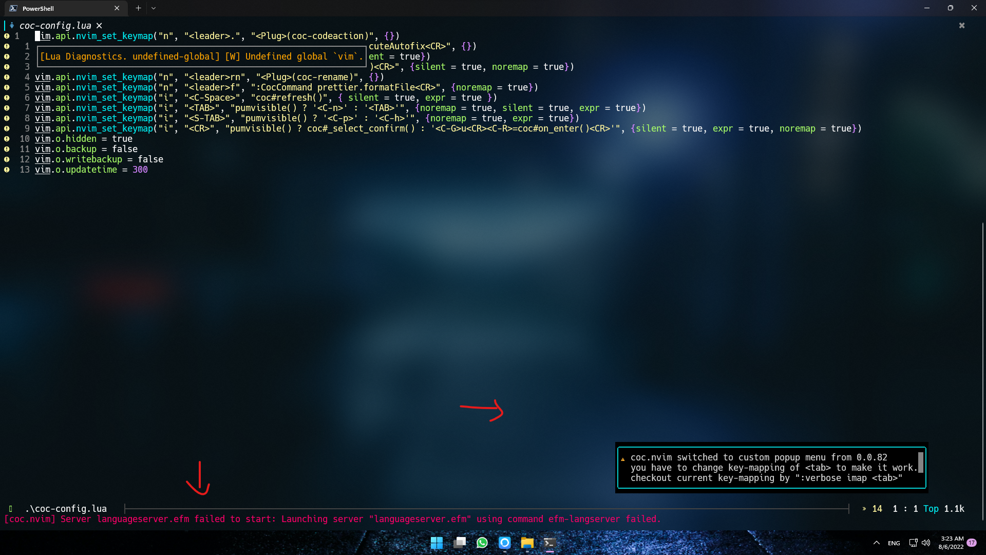 HELP! You have to change key -mapping of (LUA) · neoclide coc.nvim · Discussion #4012 · GitHub