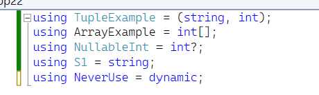 Colors are inconsistent for types with "alias to any type" · Issue #67641 · dotnet/roslyn · GitHub