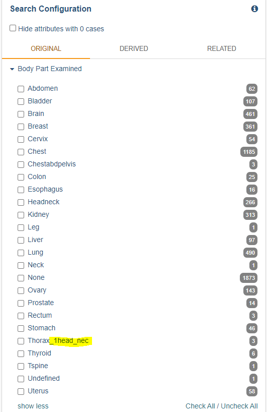 Fix text in several Attribute values · Issue #503 · ImagingDataCommons/IDC-WebApp · GitHub