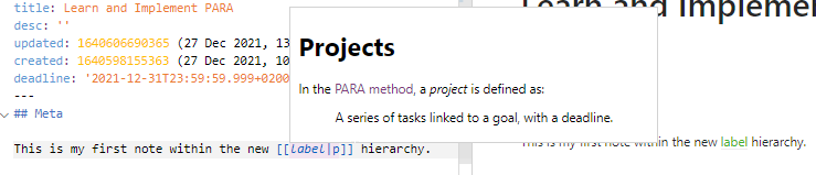Preview ignores wikilink label in rare case · Issue #1989 · dendronhq/dendron · GitHub