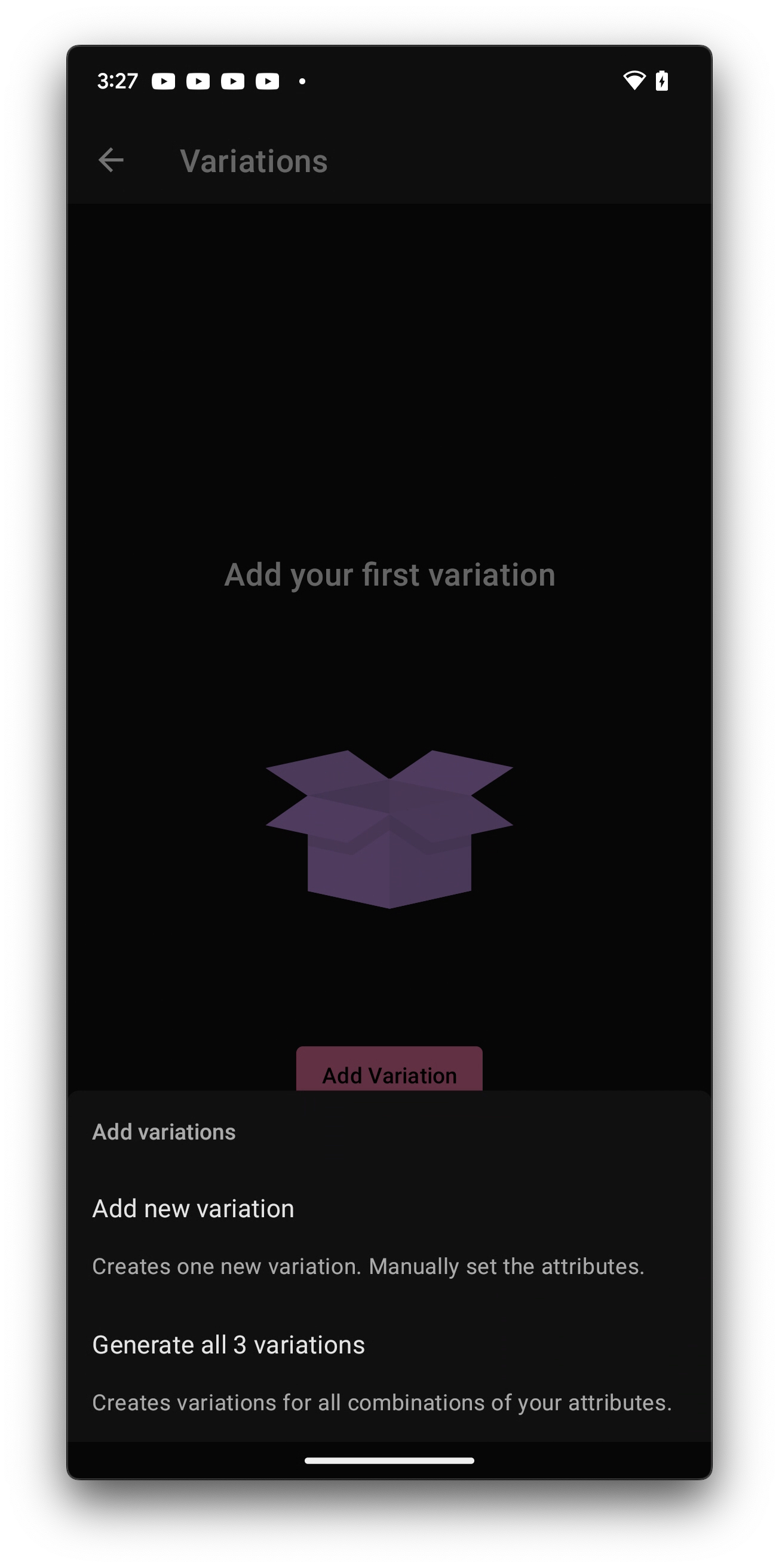 Do Not Allow User To Request Generating Variations If There Are No Variations To Generate