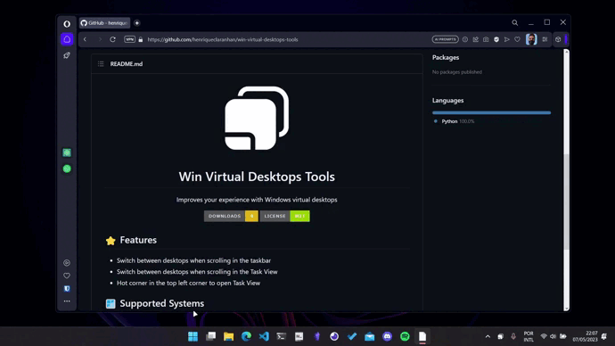 GitHub - henriqueclaranhan/win-virtual-desktops-tools: Improves the experience with new features ...