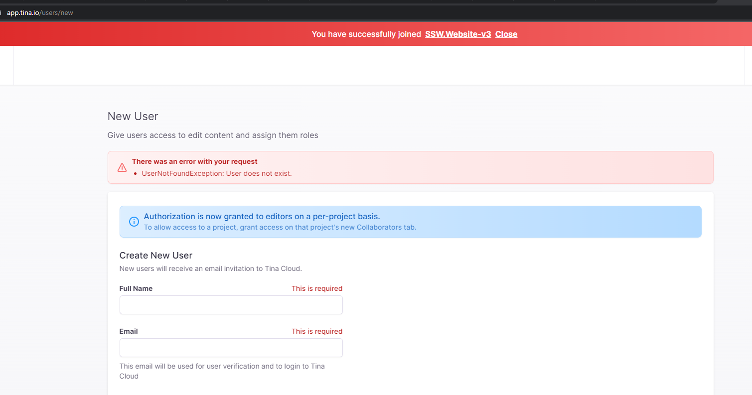 🐛bug Previously Invited Sso Users Must Be Invited Using The Same Case · Issue 3937 · Tinacms