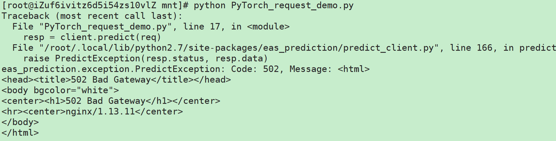 pytorch error · Issue #1 · pai-eas/eas-python-sdk · GitHub