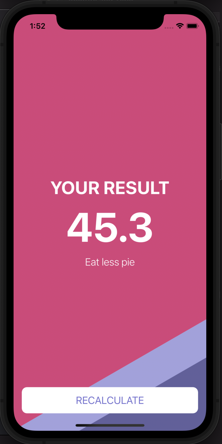 GitHub - anhduy1202/BMI-Calculator: Simple Swift calculator app to ...