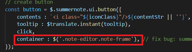 The tooltip of custom button doesn't work · Issue #3982 · summernote/summernote · GitHub