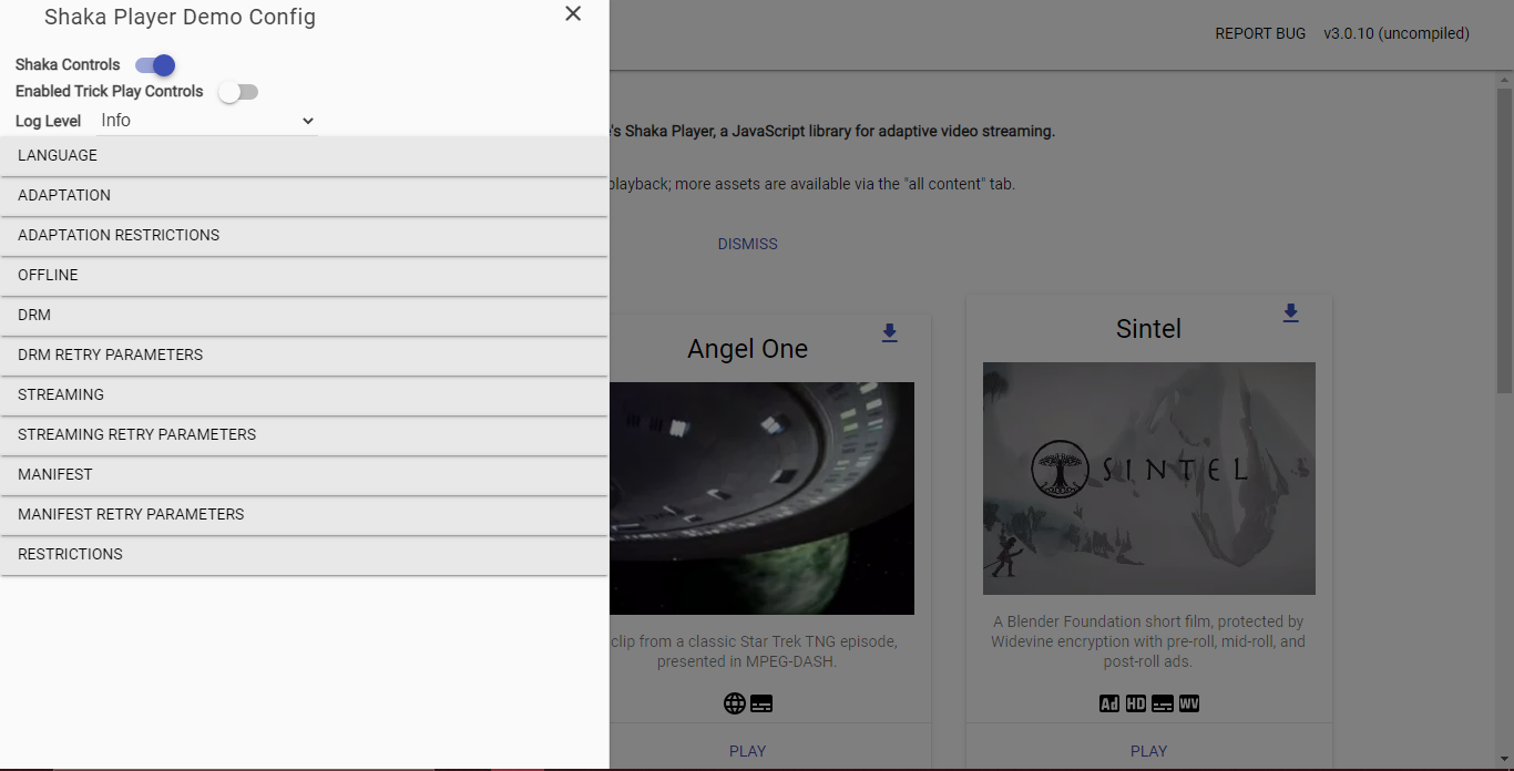 Improve demo config styles (hover effects, spacing) · Issue #3319 · shaka-project/shaka-player ...