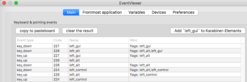 L_Command + L_Option + L_Control causes L_Command and L_option to key ...