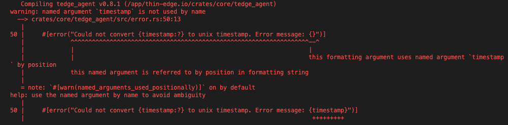 Compiling error: warning: named argument `timestamp` is not used by name · Issue #1670 · thin ...