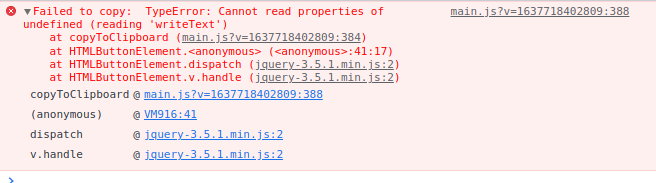 Issue with "Clipboard.writeText()": doesn't work in HTTP protocol · Issue #10741 · mdn/content ...