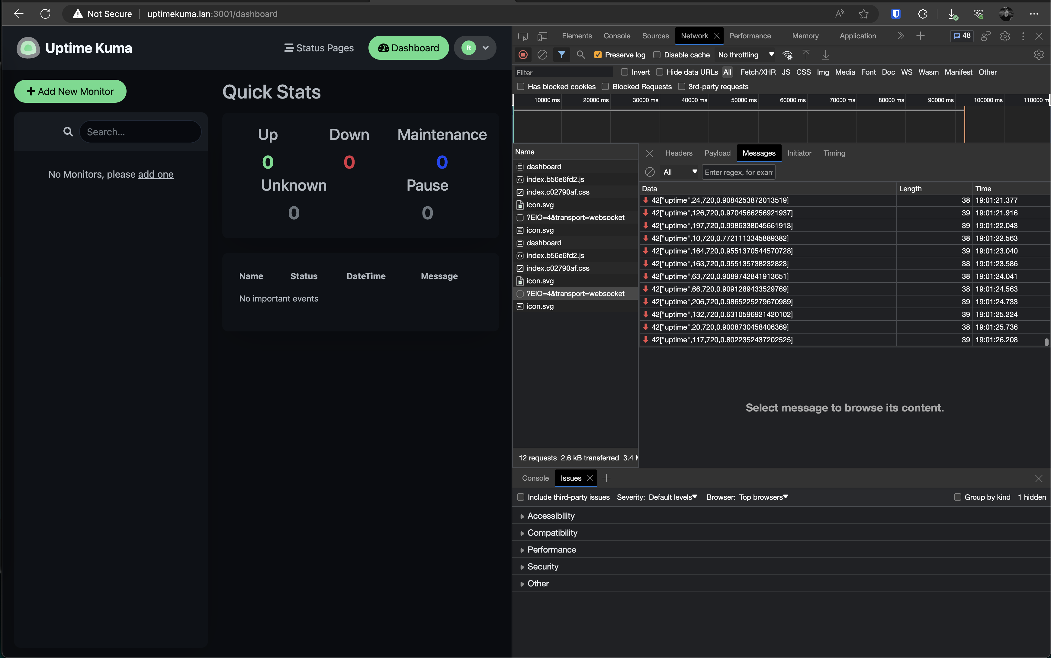 Web UI Hanging · Issue #3276 · louislam/uptime-kuma · GitHub