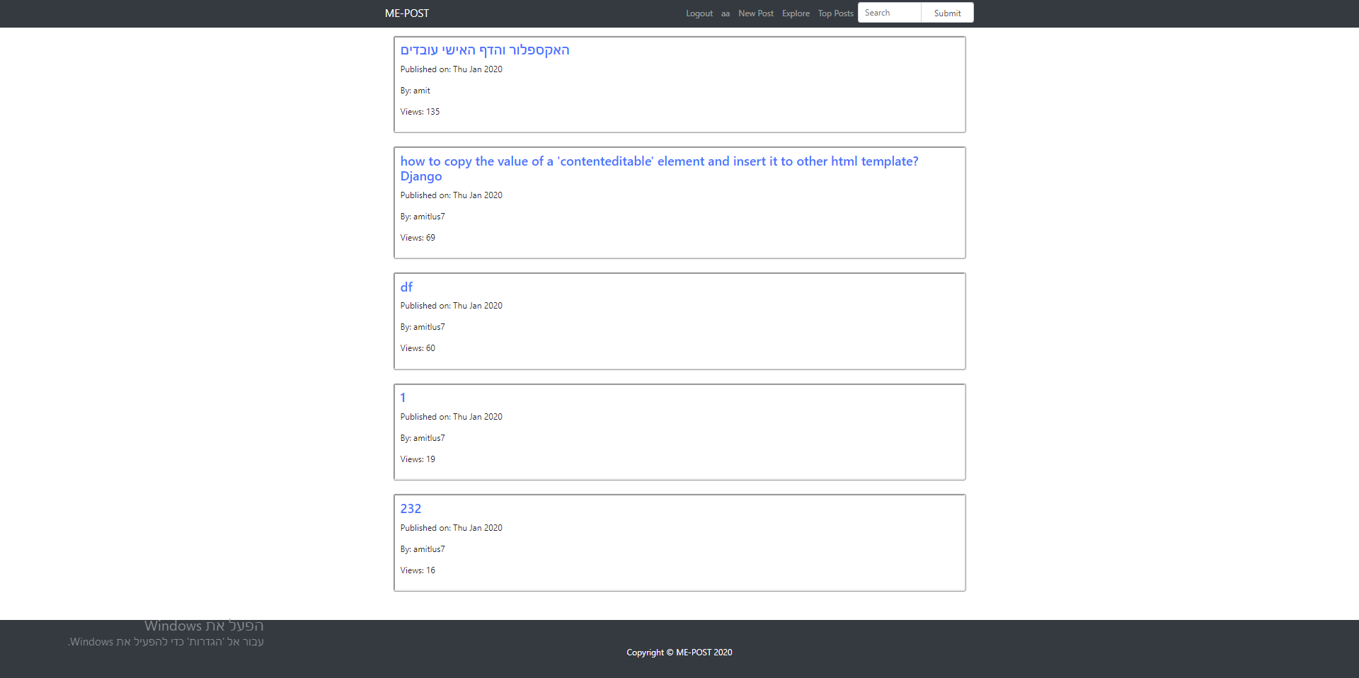GitHub - amitlus/My-First-Coding-Project-Django-Posts-Blog: Had trouble with the previous one ...