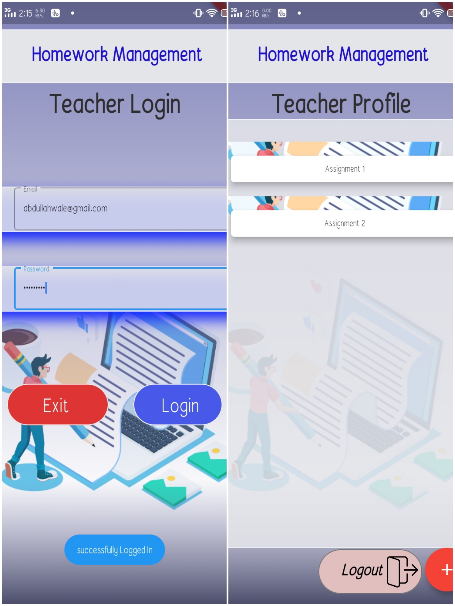 GitHub - I-am-Zain/homework_management: Homework management app (UI ...