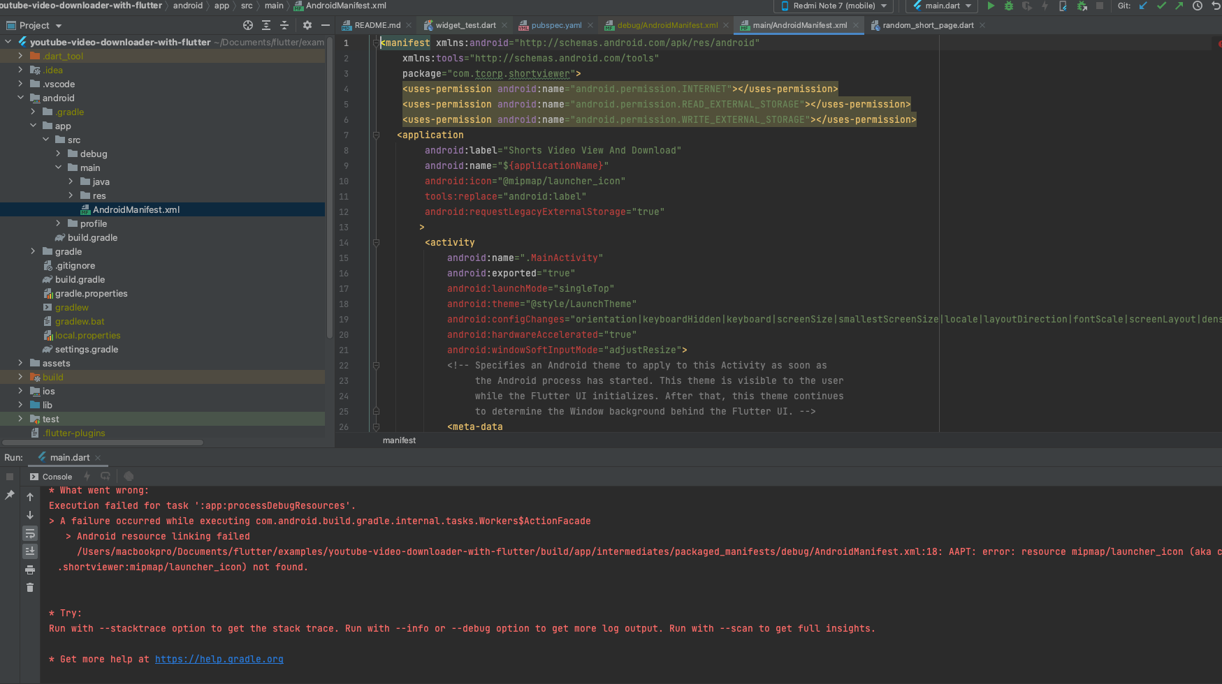 error when try build · Issue #1 · Aziz-T/youtube-video-downloader-with-flutter · GitHub