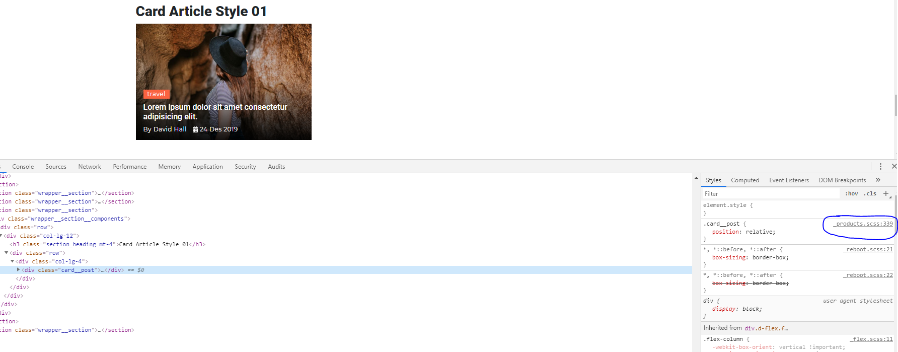 when l inspect element styling scss why is showing · Issue #8 · cichy380/html-starter-bs4 ...