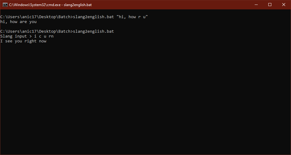 GitHub - anic17/Slang2English: Batch program to convert slang english ...