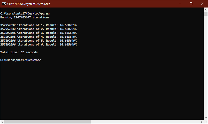 GitHub - anic17/pcrng: Program to check randomness of C rand() function
