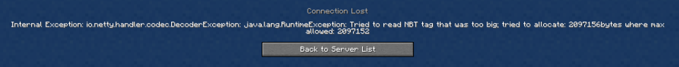 [Bug]: Tired to read NBT tag that was to big · Issue #1354 · FTBTeam ...