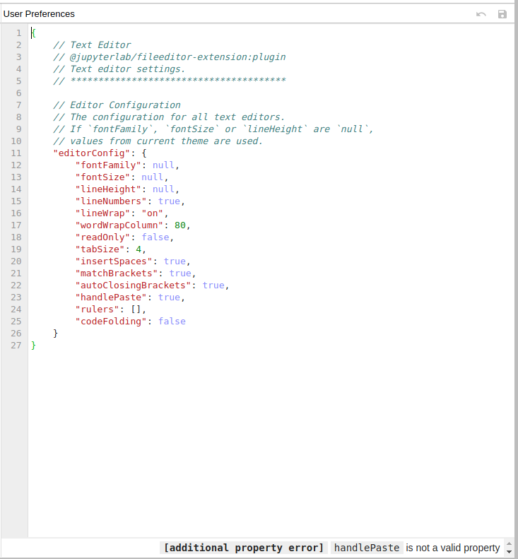Validation error when changing text indentation setting through UI · Issue #9411 · jupyterlab ...